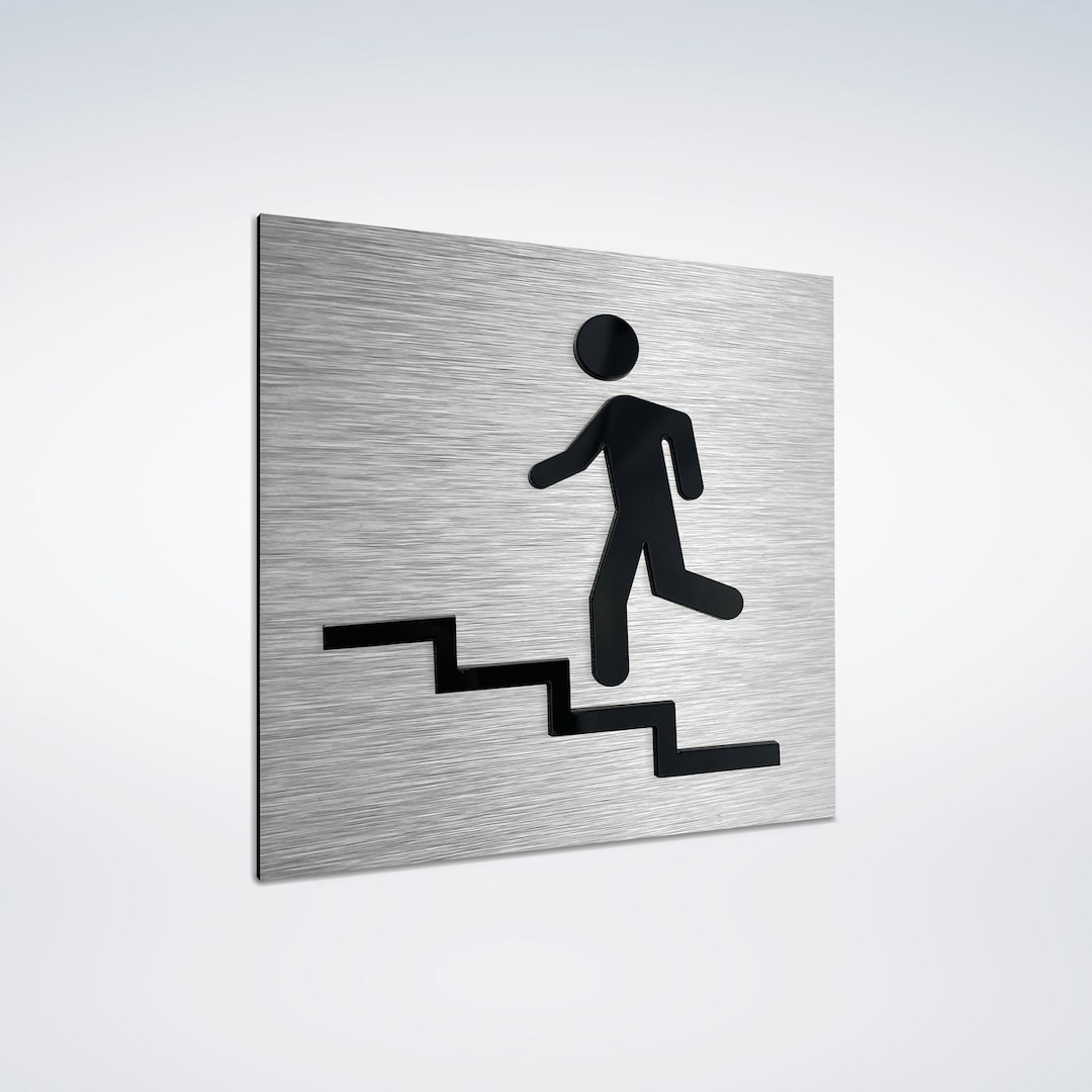 Stairway Identification Signs - Stairs Sign - Fire Exit Signage - Metal ...