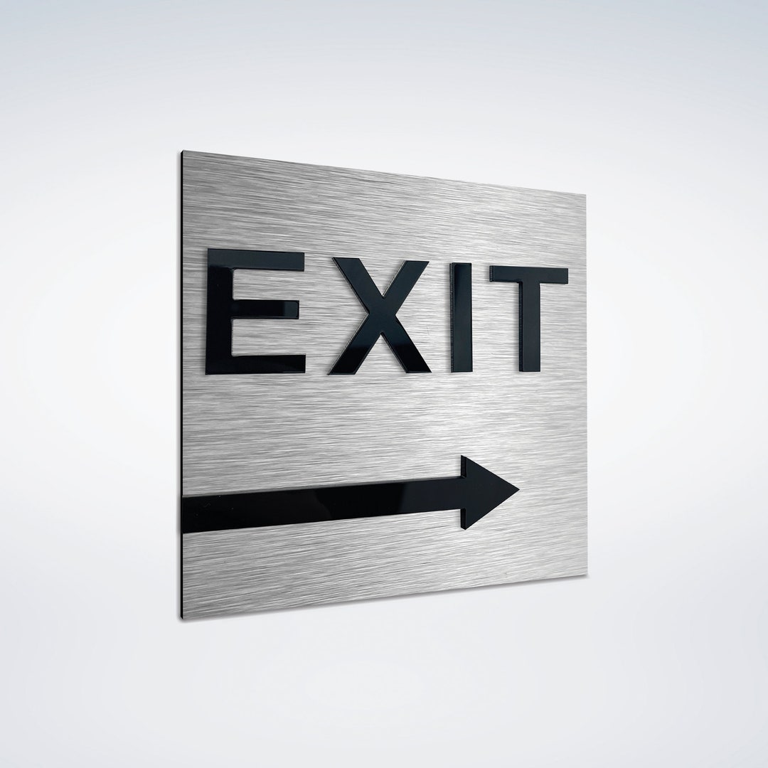 Directional Exit Sign - Emergency Signs - Arrow / Bullet Signage ...