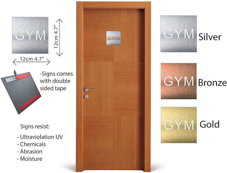 Aluminium Training Room Door Sign Gym Wall art Plaque | Etsy