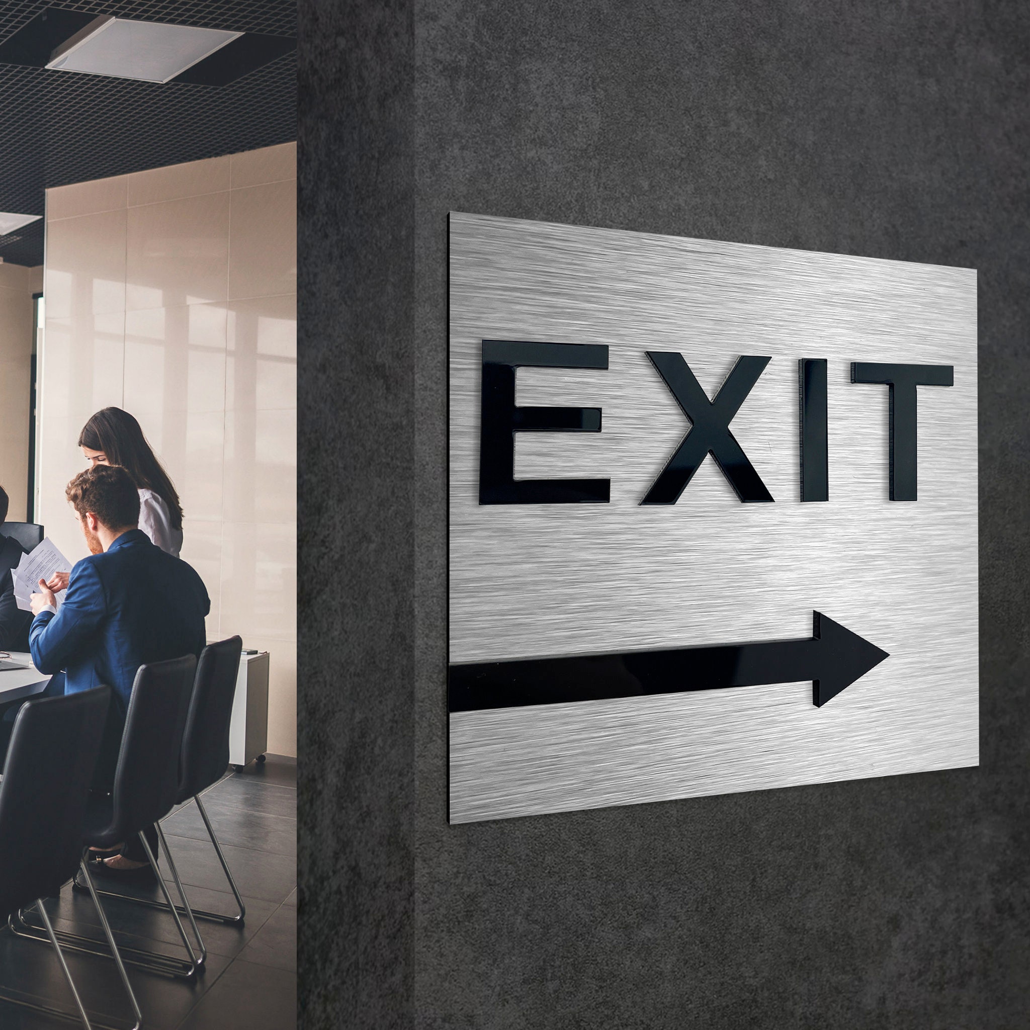 Directional Exit Sign Emergency Signs Arrow / Bullet - Etsy