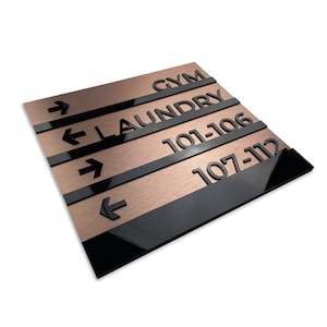 Hotel Wayfinding Sign - Directional Signs, Custom Room Directional ...