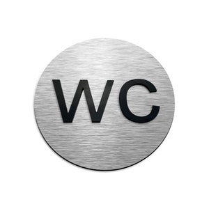WC Bathroom Sign - Unisex Toilet Signage - Restroom Door Signs - Water ...