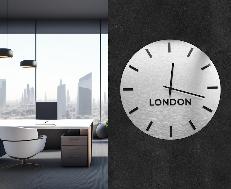 World Time Zone Clock - Modern Hotel Reception Timezone Clocks ...