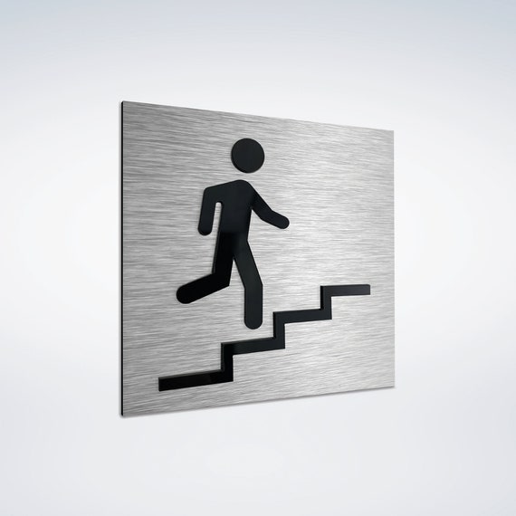 Stairs Fire Exit Signs MA096 FIRE ESCAPE KEEP CLEAR SIGN EMERGENCY