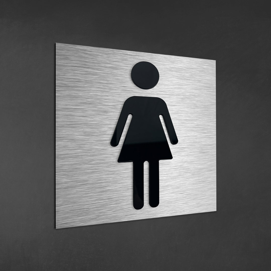 Womens Restroom Sign Woman Bathroom Signs Female Bathrooms - Etsy