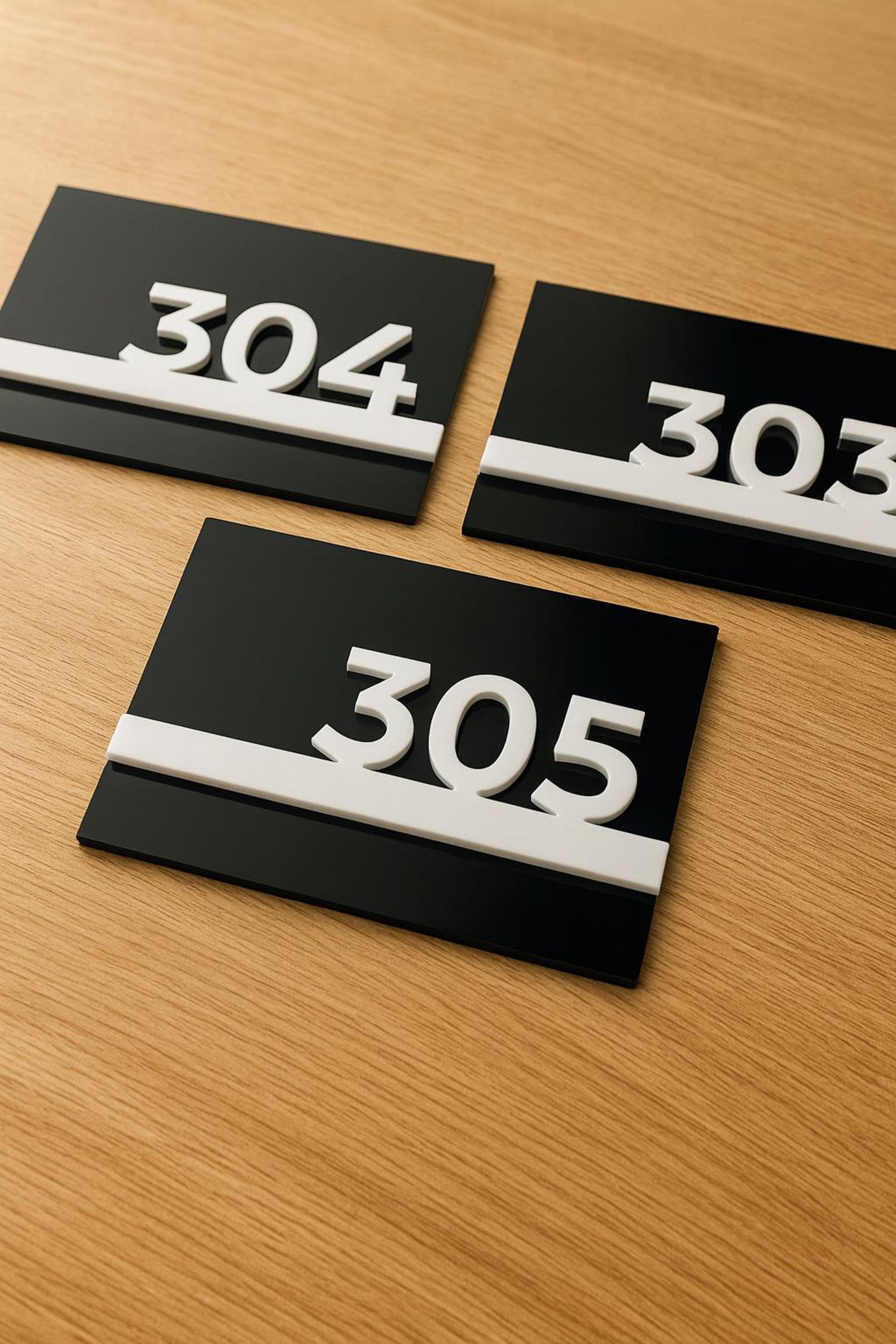 Hotel Room Number Signs - Modern Suite Signage - Apartment Door Numbers ...
