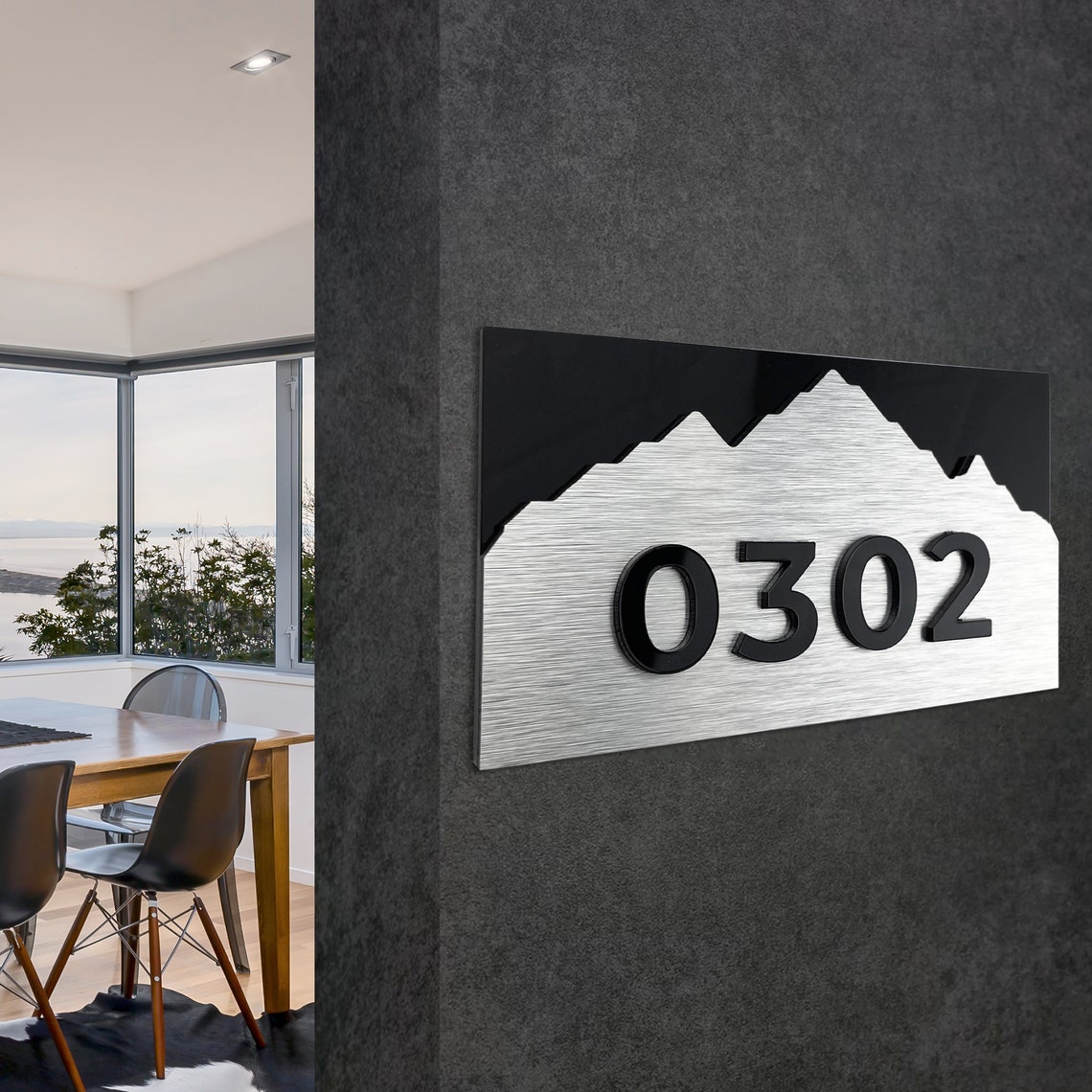 Modern Apartment Signage Number Plate Signs Hotel Room - Etsy