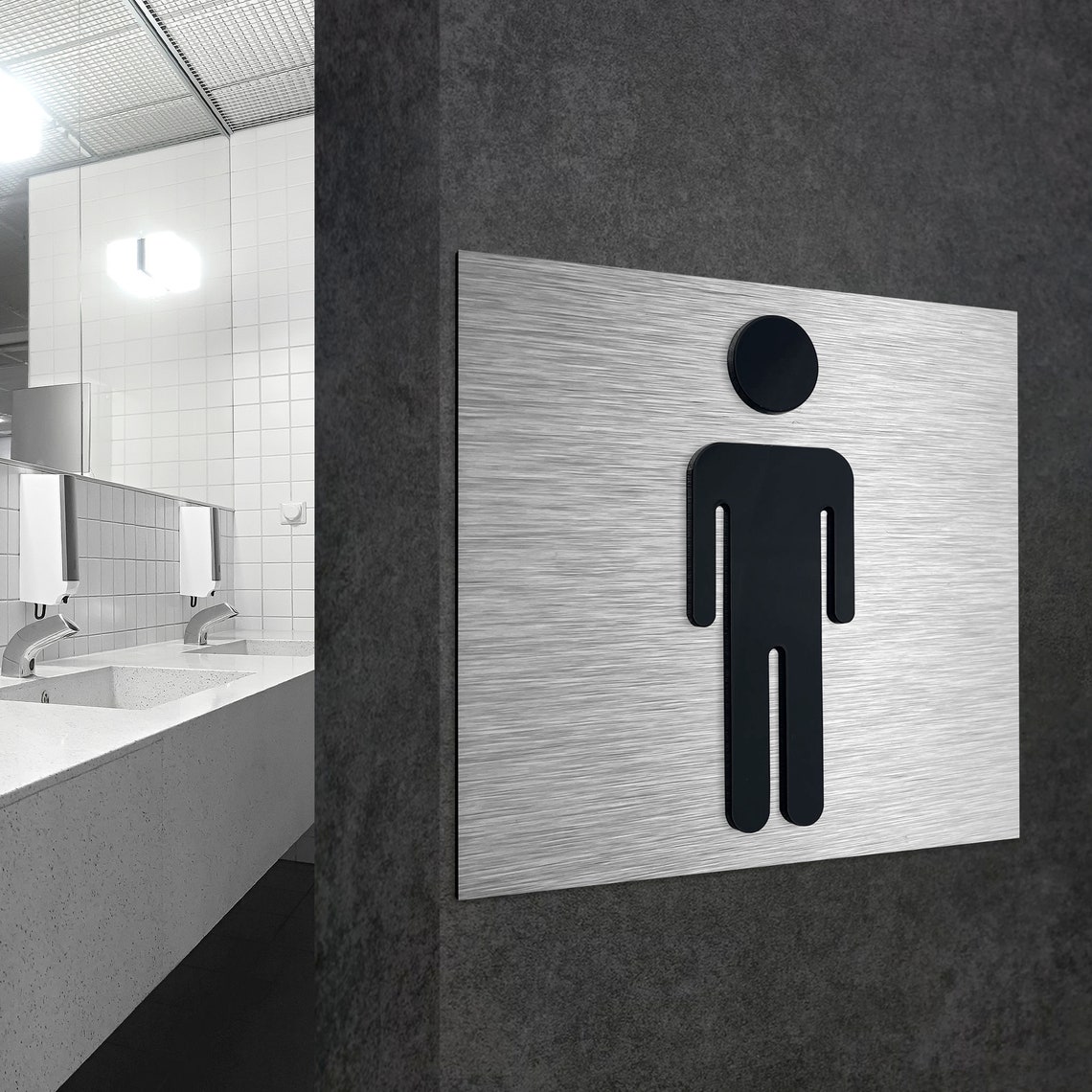 Gentlemen Bathroom Sign Male Restroom Signage Mens Room - Etsy