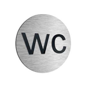 WC Bathroom Sign Unisex Toilet Signage Restroom Door Signs Water Closet ...