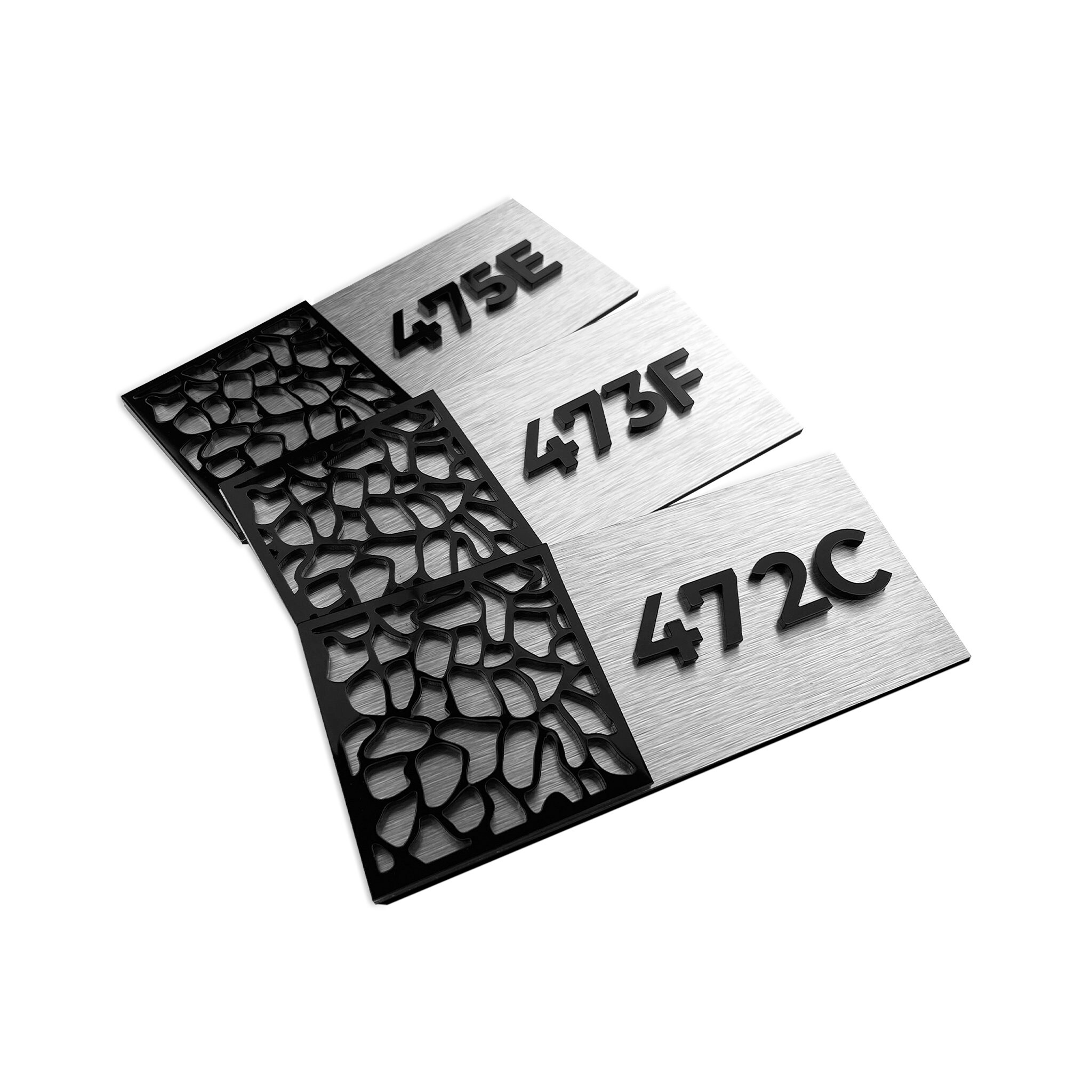 Door Label - Room Numbers Signs - Metal Number Signage - Apartment Door ...