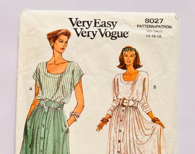 Very Easy Very Vogue Sewing Pattern 8027. Size 14/16/18 - Etsy