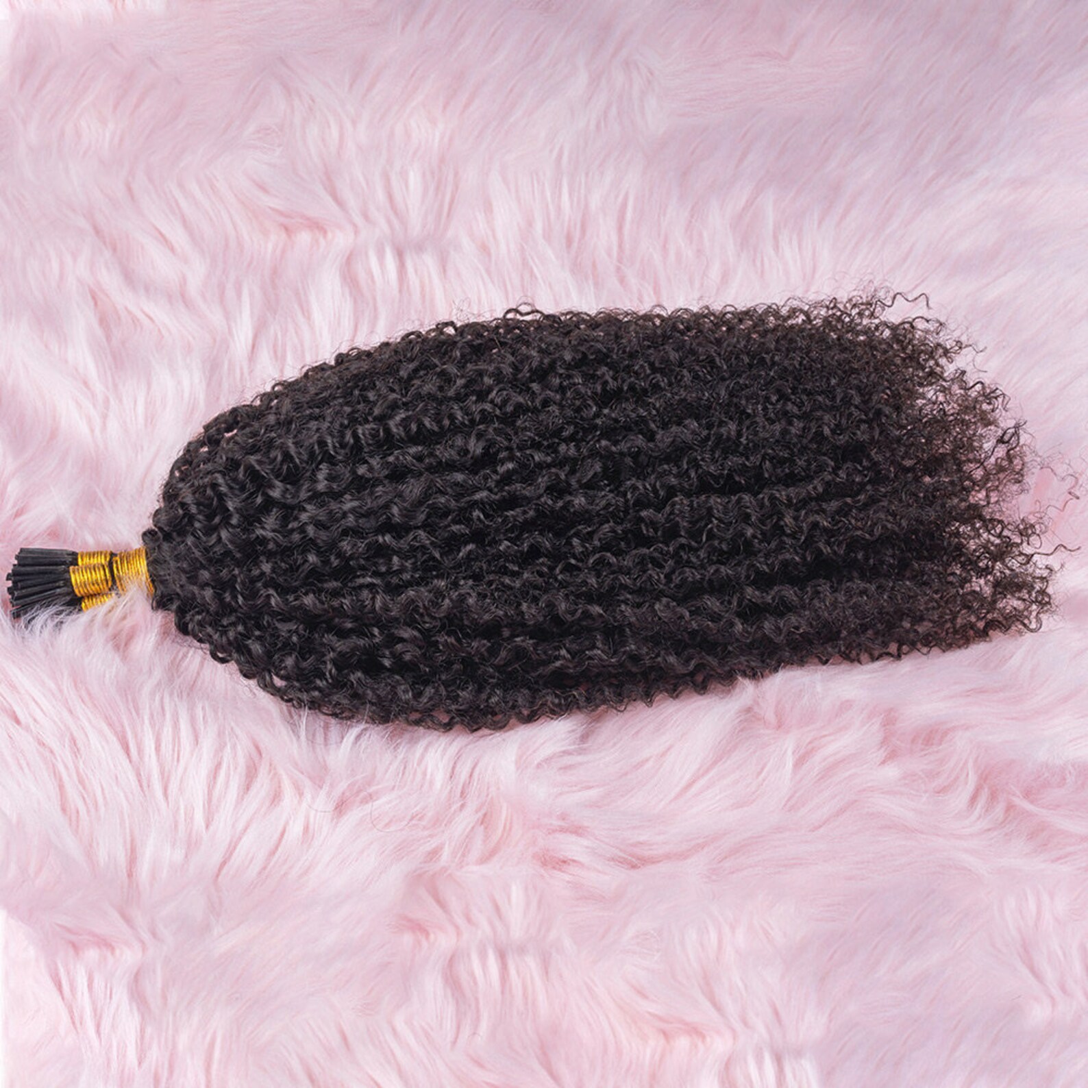 100 Strand/ Pack Microlinks Tight Curly I Tip Hair Extensions for Black ...