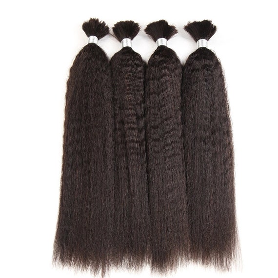 Hair Bulk Yaki Straight Human Hair Bundles Remy Brazilian Hair - Etsy