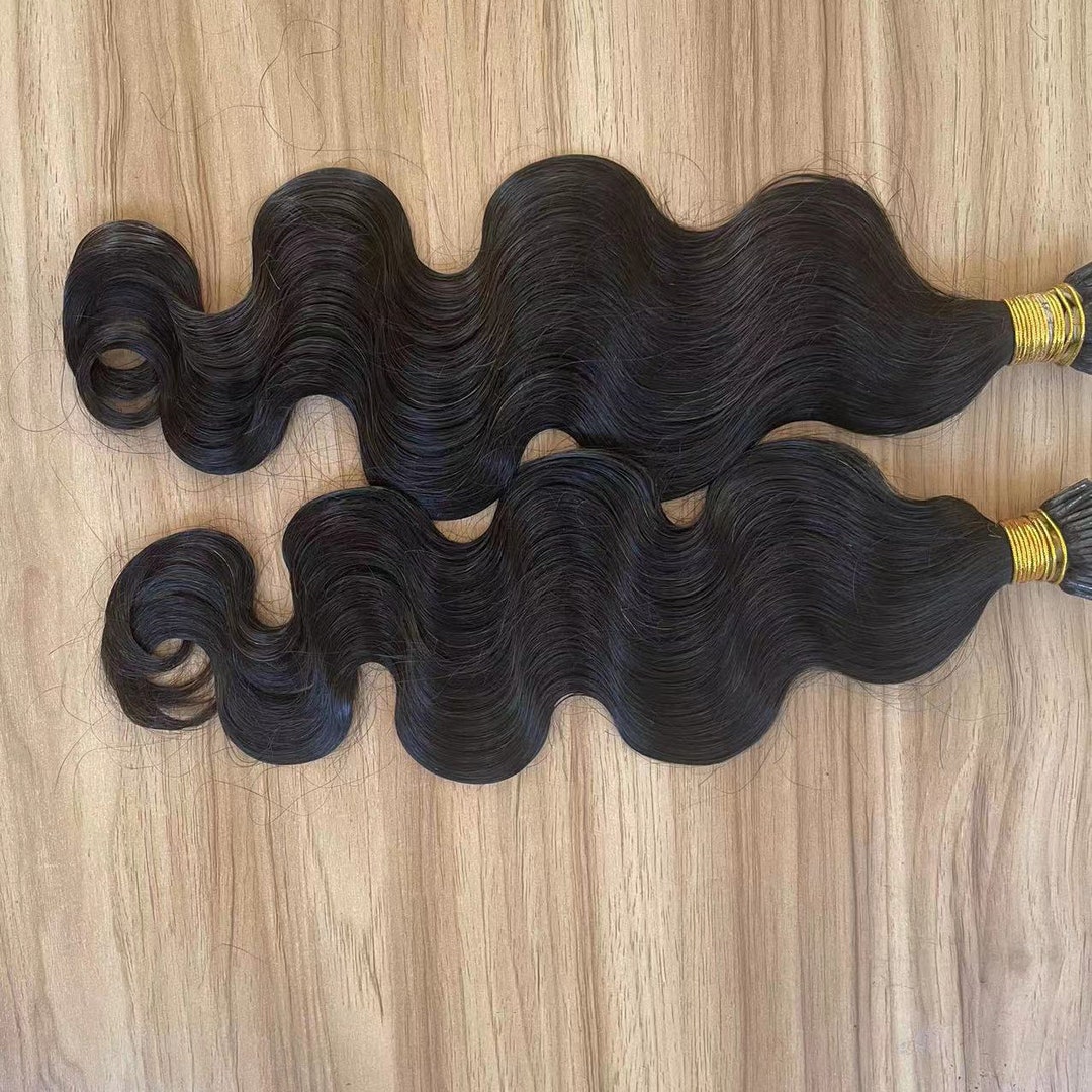 100 Strand/ Pack Body Wave Micro Links I Tip Hair Extensions for Black ...