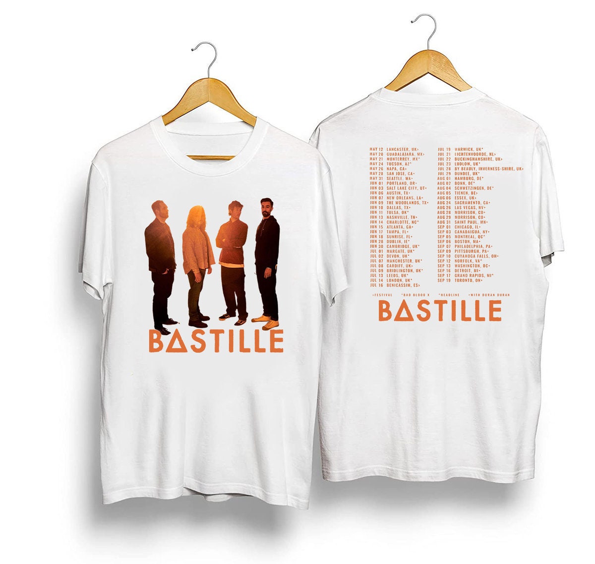 Bastille 2023 North American Tour Shirt, Bastille Band Fan Shirt sold ...