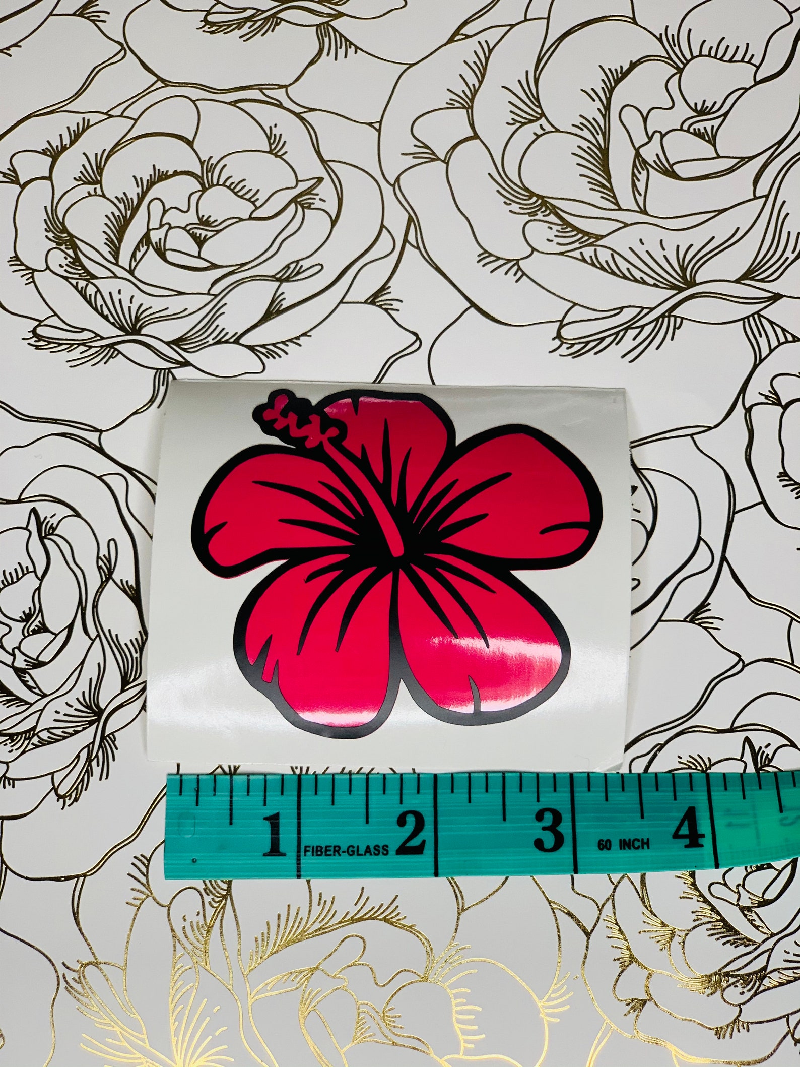 Hibiscus flor vinilo calcomanía calcomanía de flor tropical | Etsy