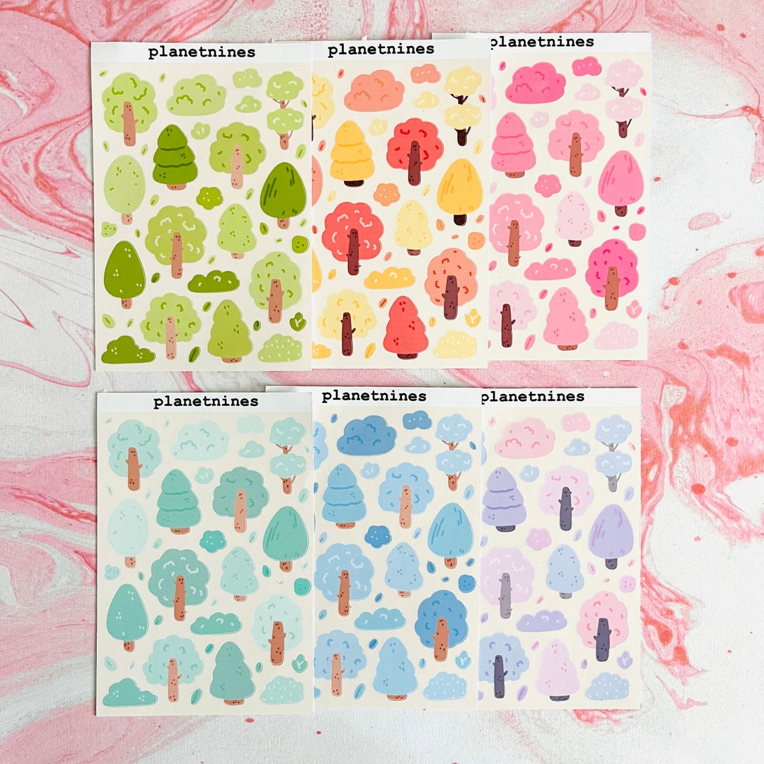 Trees Deco Stickers Sticker Sheets - Etsy