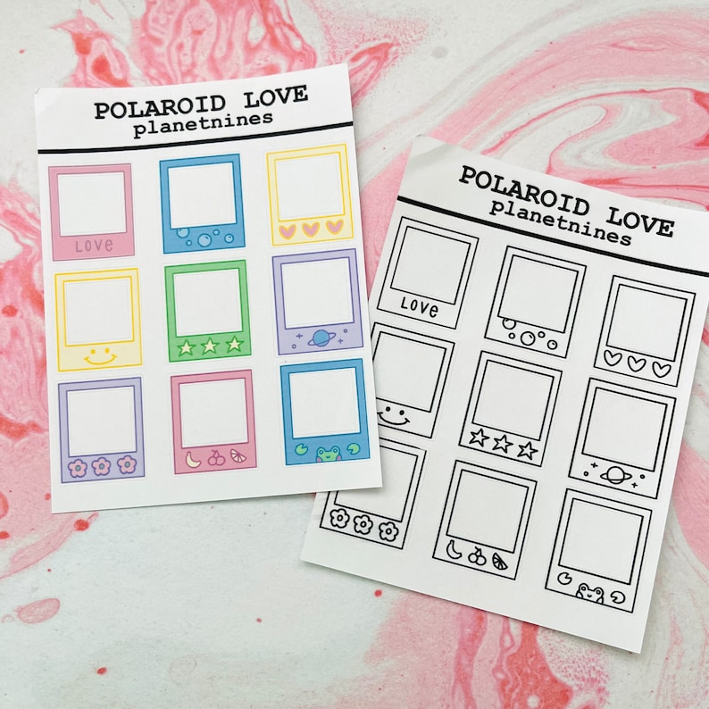 Polaroid Stickers Deco Sticker Sheet - Etsy