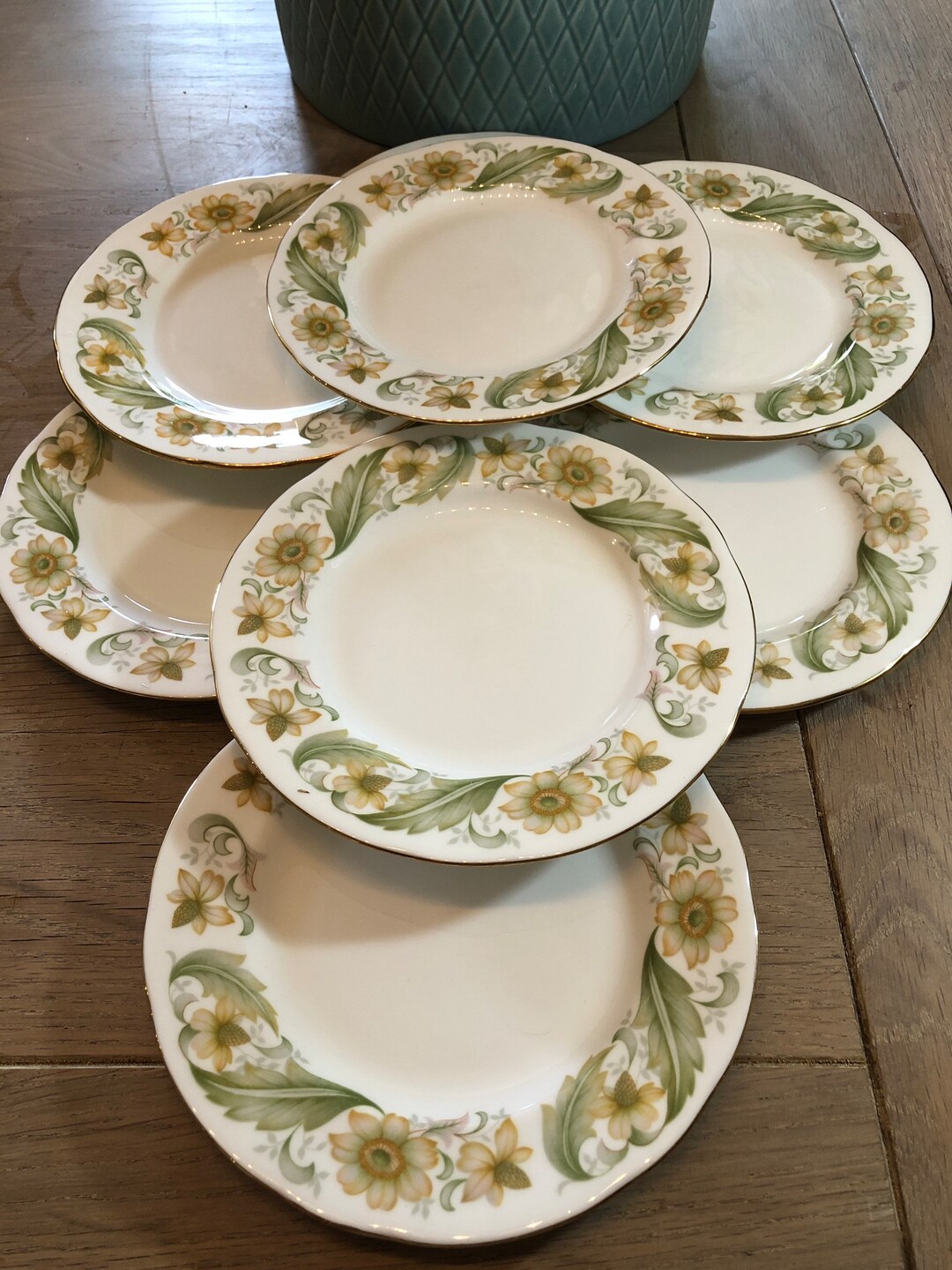 Duchess China 6.5 Inch Side Plates in Fabulous Green Sleeves Design - Etsy