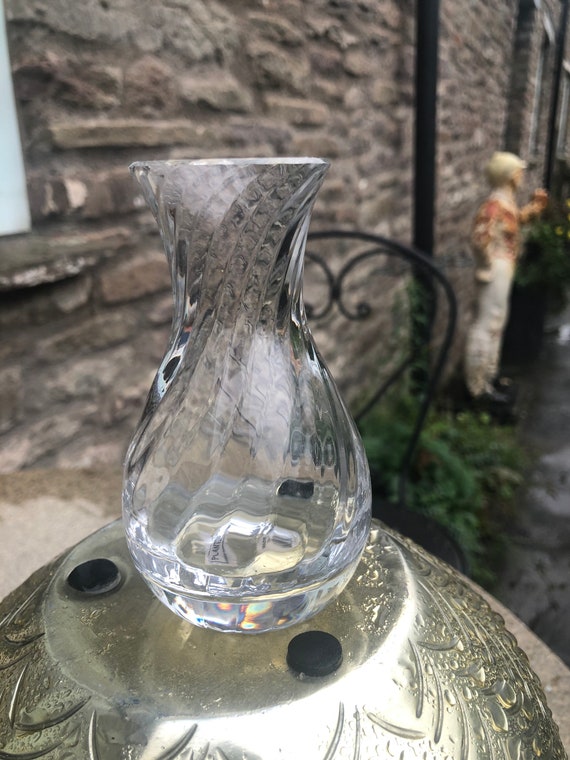 Darlington Crystal Glass Post Vase - Etsy