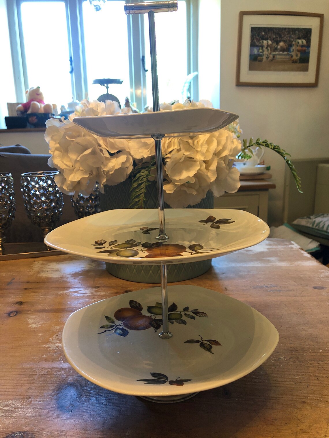 Midwinter Style Craft 3 Tier Cake Stand With Orange and Lime Design - Etsy