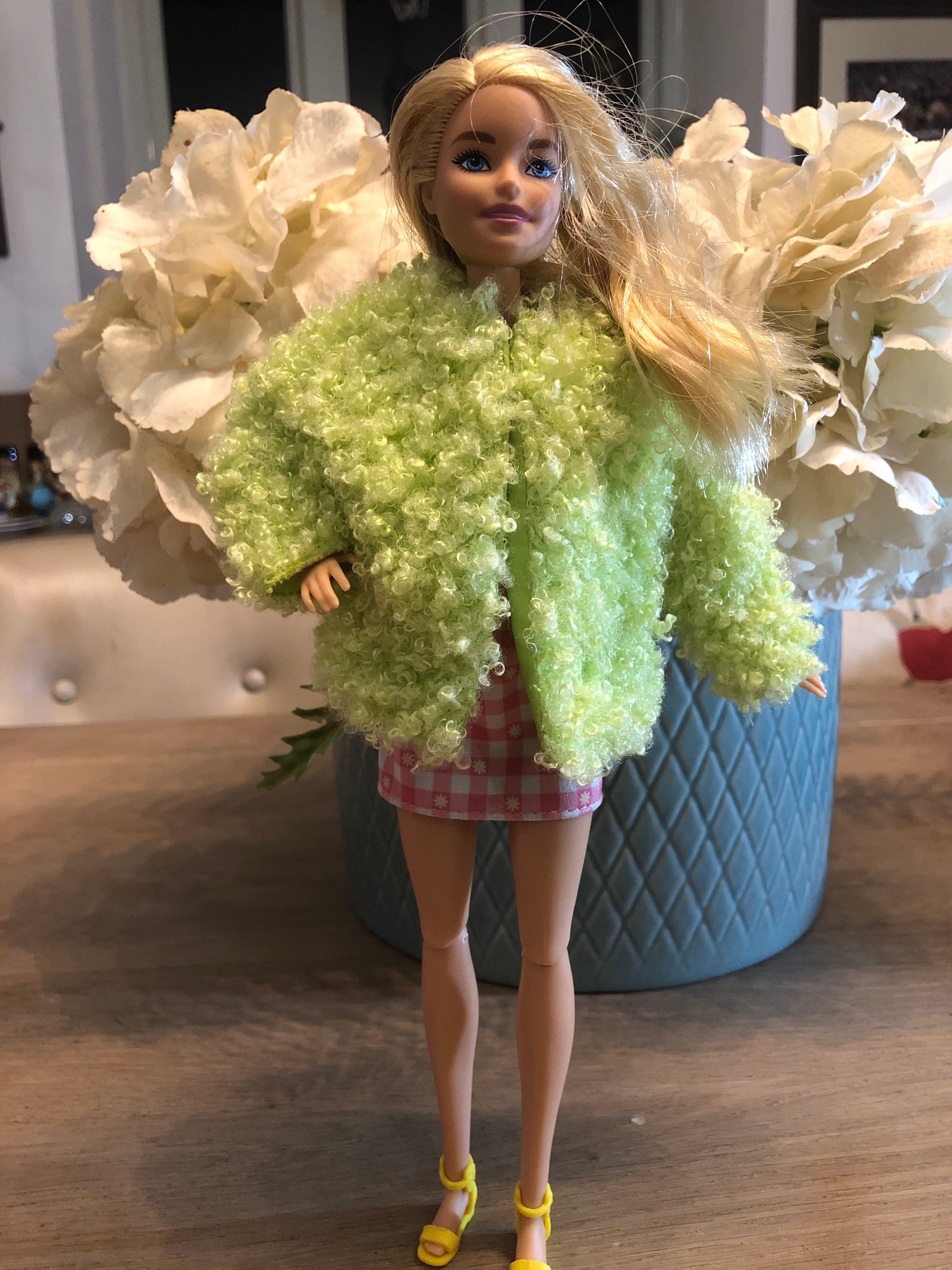 Barbie Doll Fully Dressed With Shift Dress Boucle Lime Green - Etsy