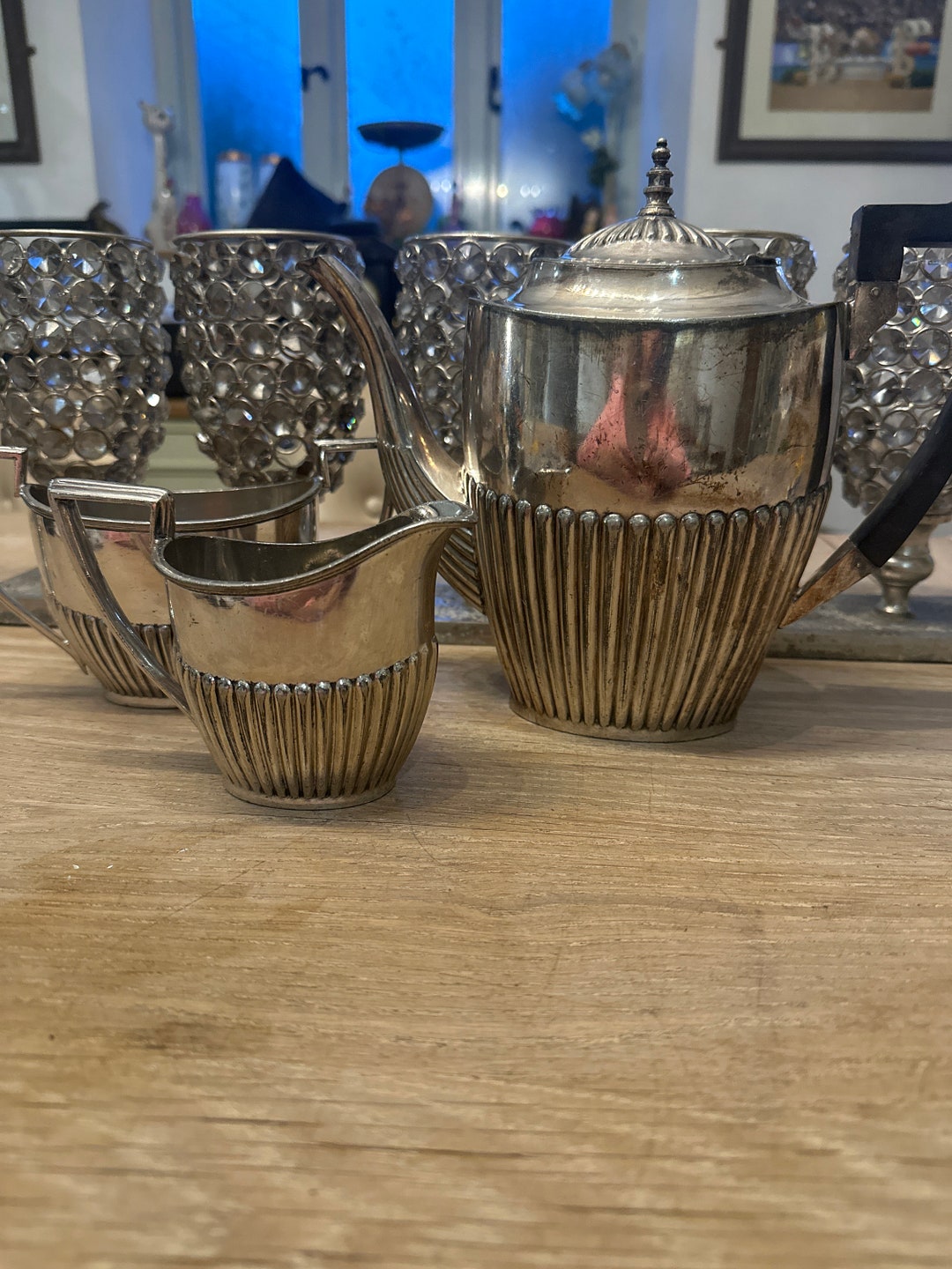 Art Deco Vintage Coffee Tea Set Silver Plated - Etsy