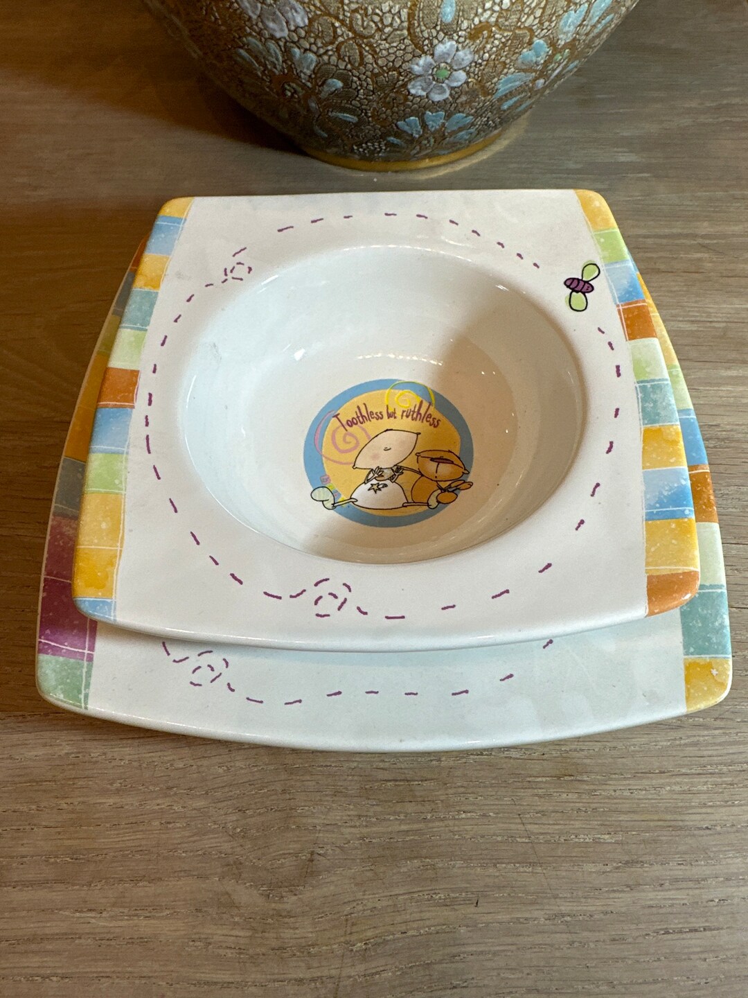 Super Baby Two Bowl Set of Johnson Ware Born to Shop Design - Etsy