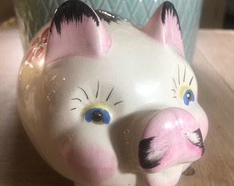 Porcelain Piggy Bank - Etsy UK