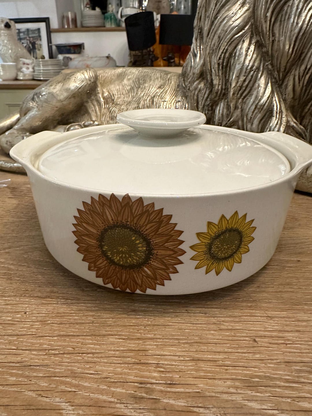 J&G Meakin Studio Pottery Palma Sunflower Mid Century Vegetable Terrine ...
