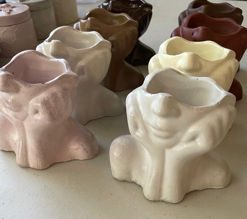 Abstract Face Flower Pot - Etsy