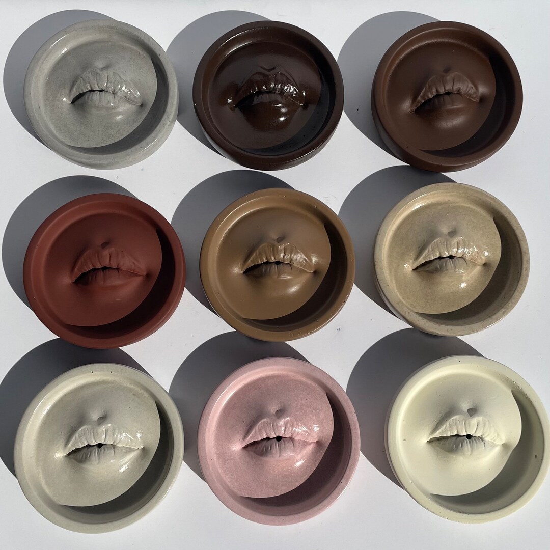 Neutral Collection Concrete Lip Incense Holders - Etsy