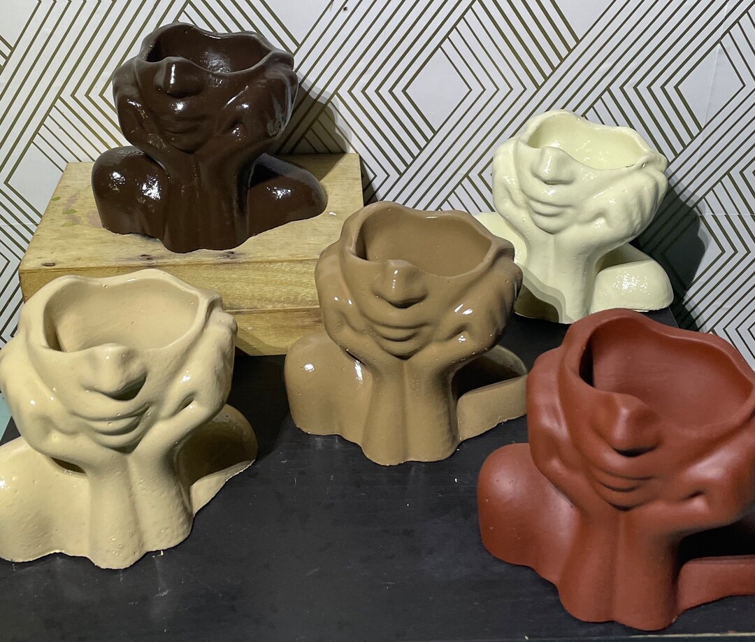 Abstract Face Flower Pot - Etsy