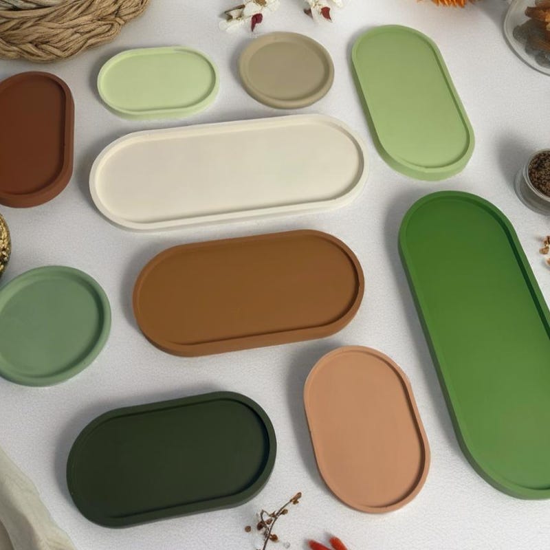 Ceramic Oval Candle Tray - Etsy