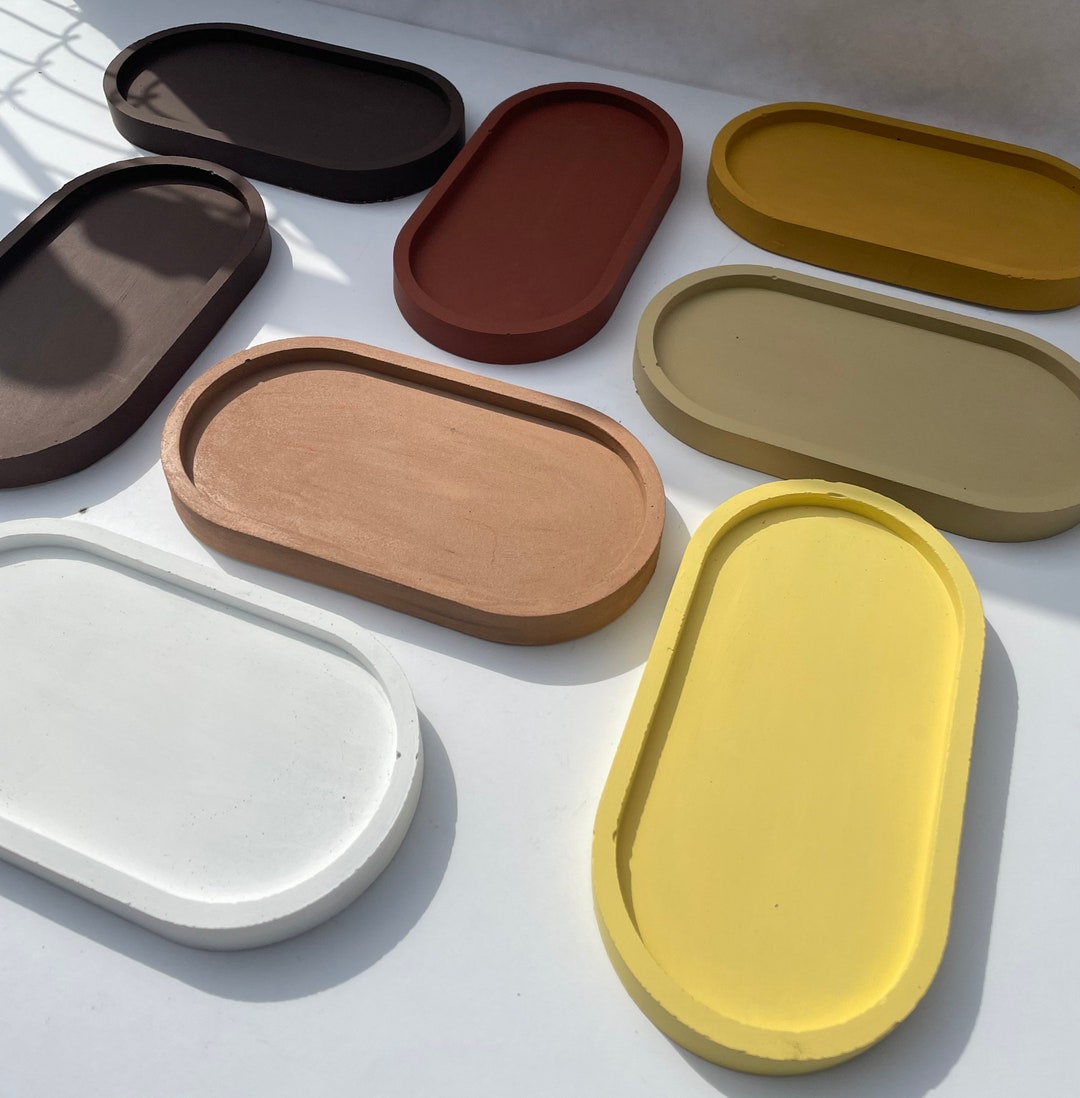 Concrete Tray Oval Shape for Decorative Tray or Bathroom Tray - Etsy