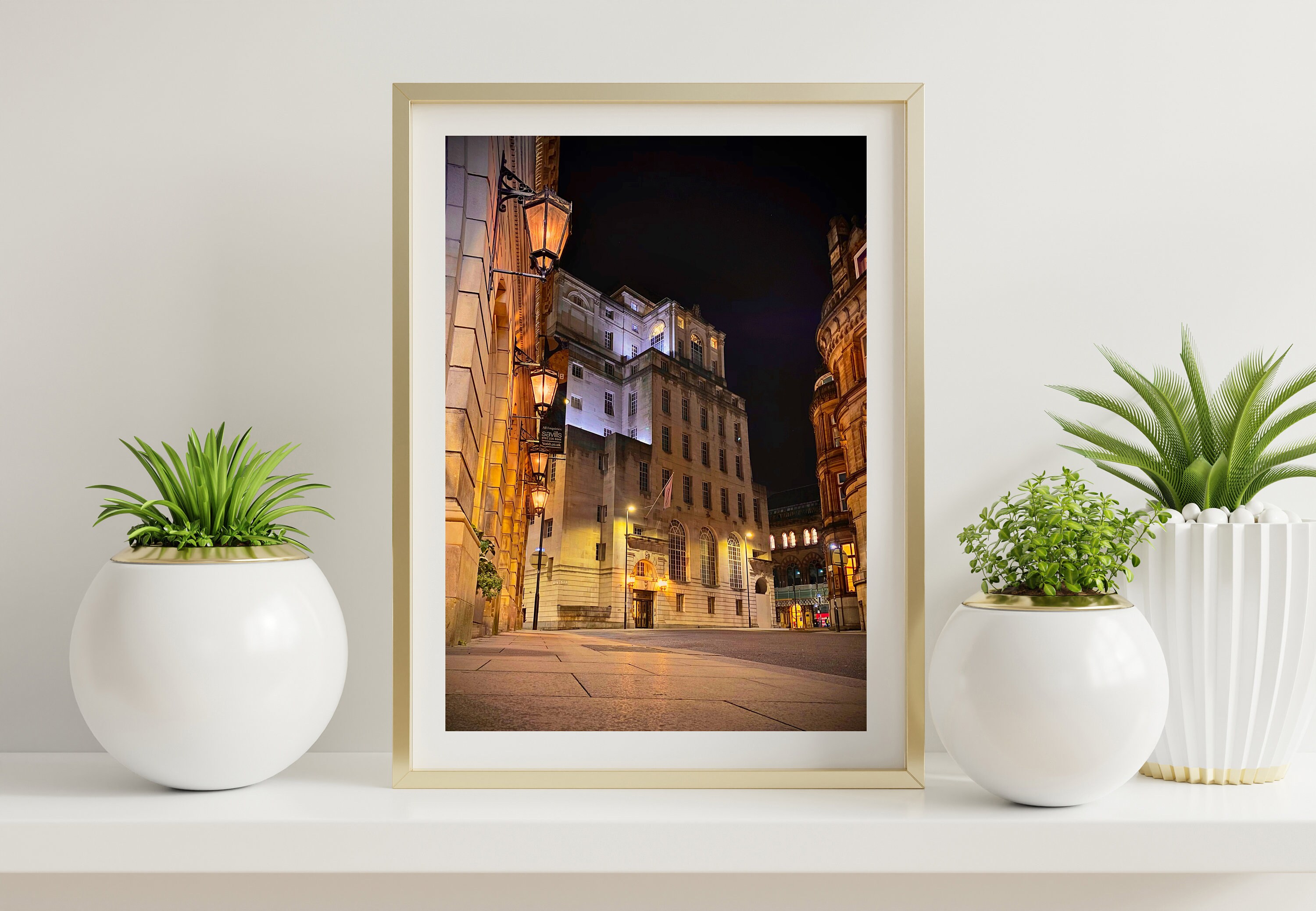 Gotham at Night Print Manchester Print MCR Print Manchester - Etsy España