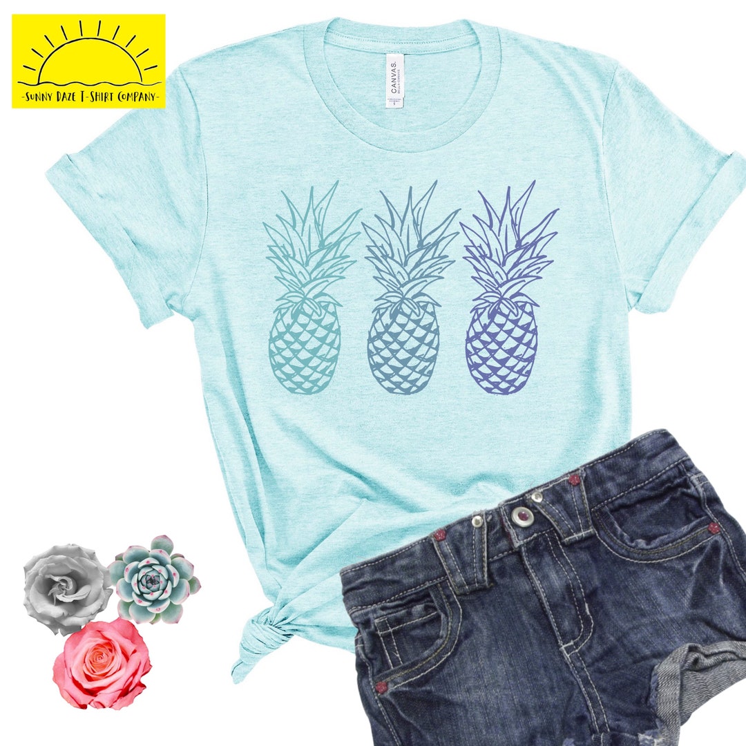 Pineapple Shirt Pineapple Graphic Shirt Pineapple Cute Etsy