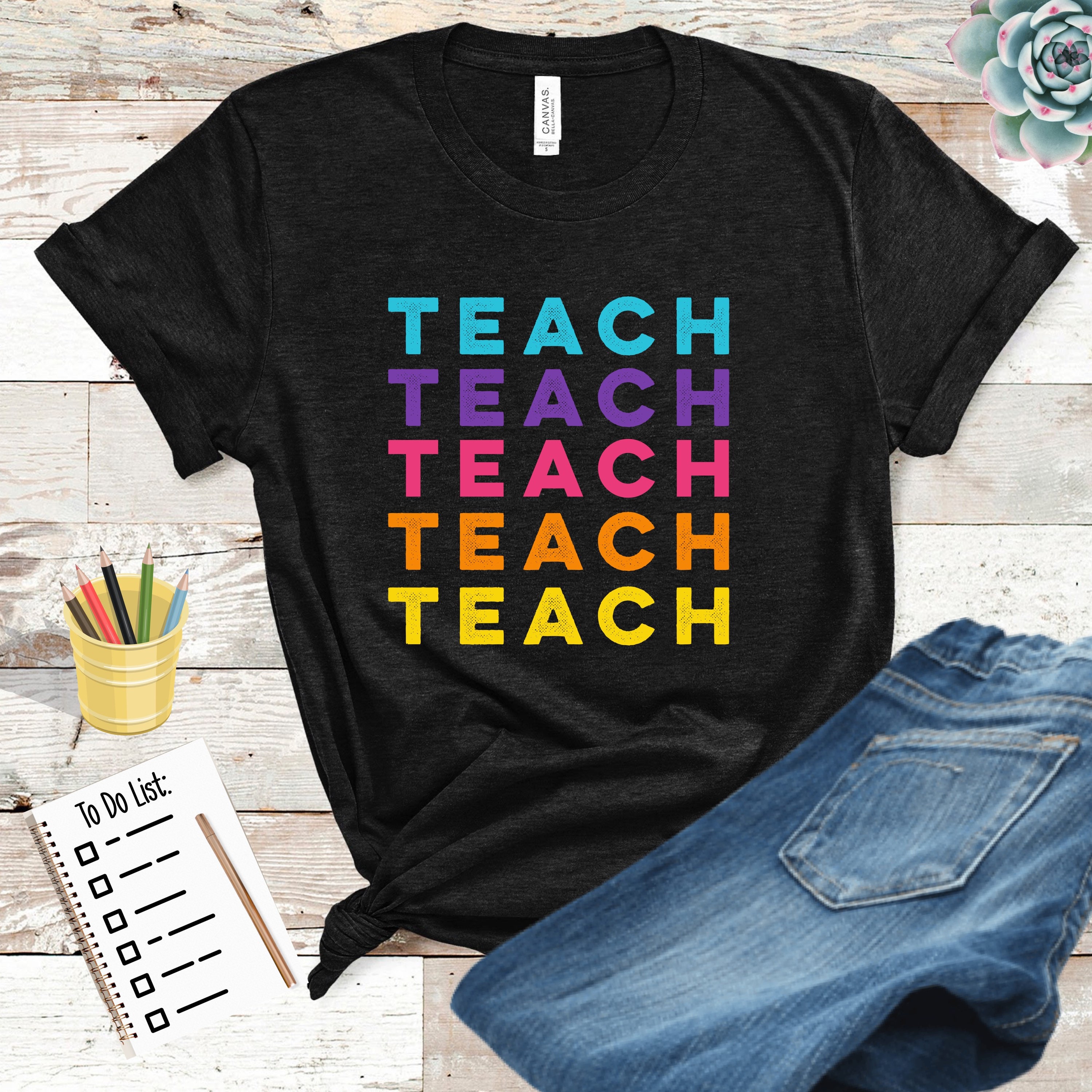 Teach Shirt Teacher Shirt Teaching Shirt Gift for Teacher Teacher ...