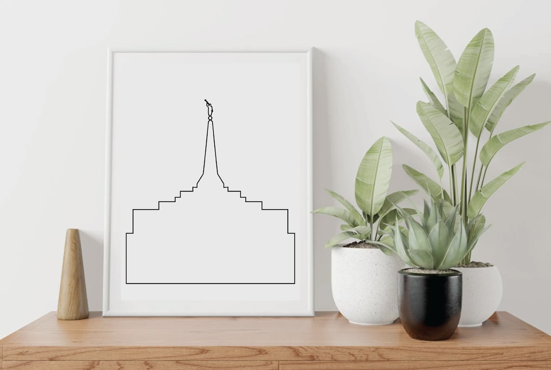 Gilbert LDS Temple Outline, Simple LDS Temple Outline, Digital Download ...