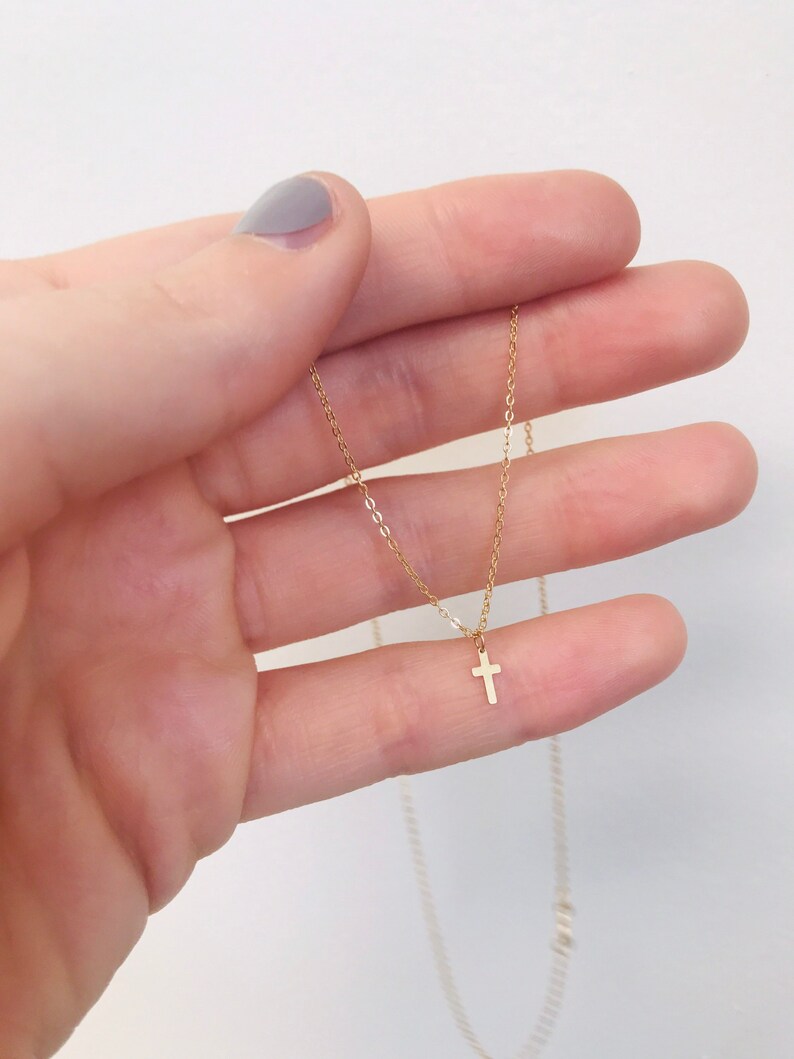 Dainty Cross Necklace Small Cross Pendant Tiny Cross - Etsy