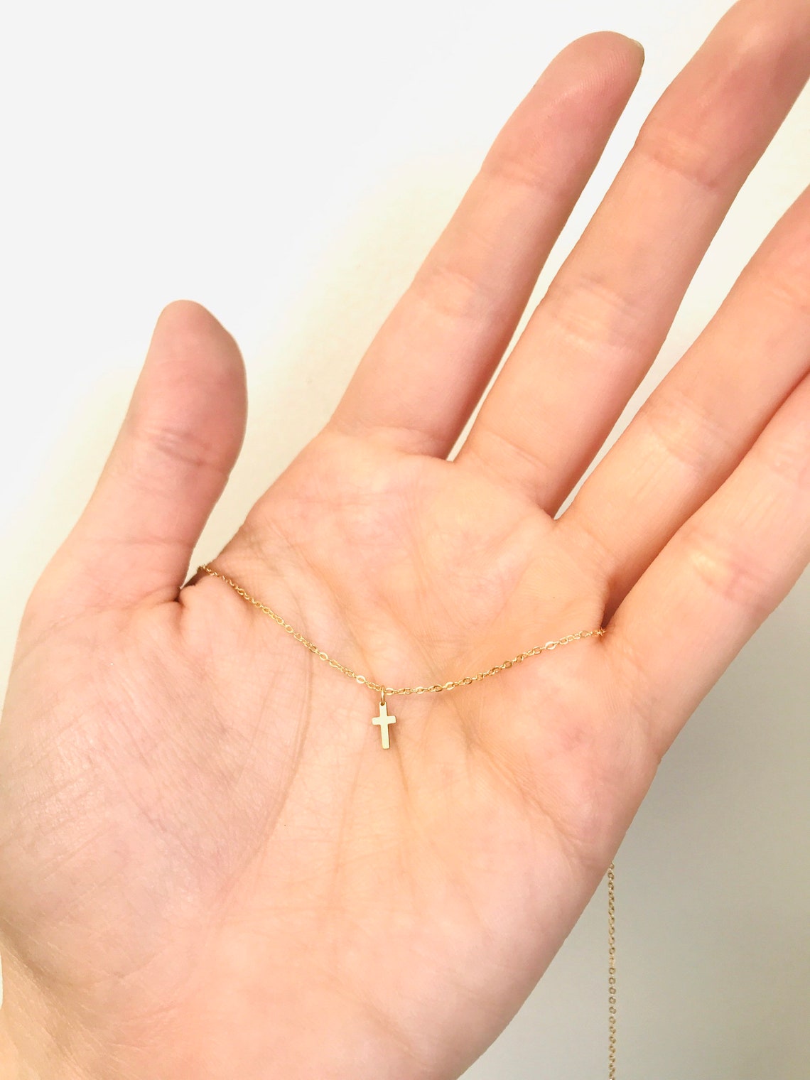 Dainty Cross Necklace Small Cross Pendant Tiny Cross - Etsy