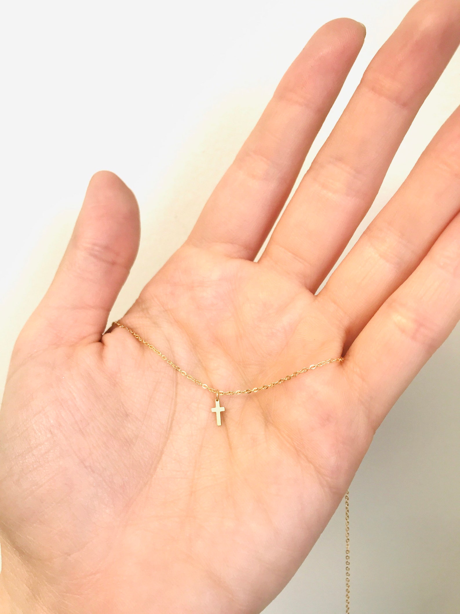 Dainty Cross Necklace Small Cross Pendant Tiny Cross - Etsy