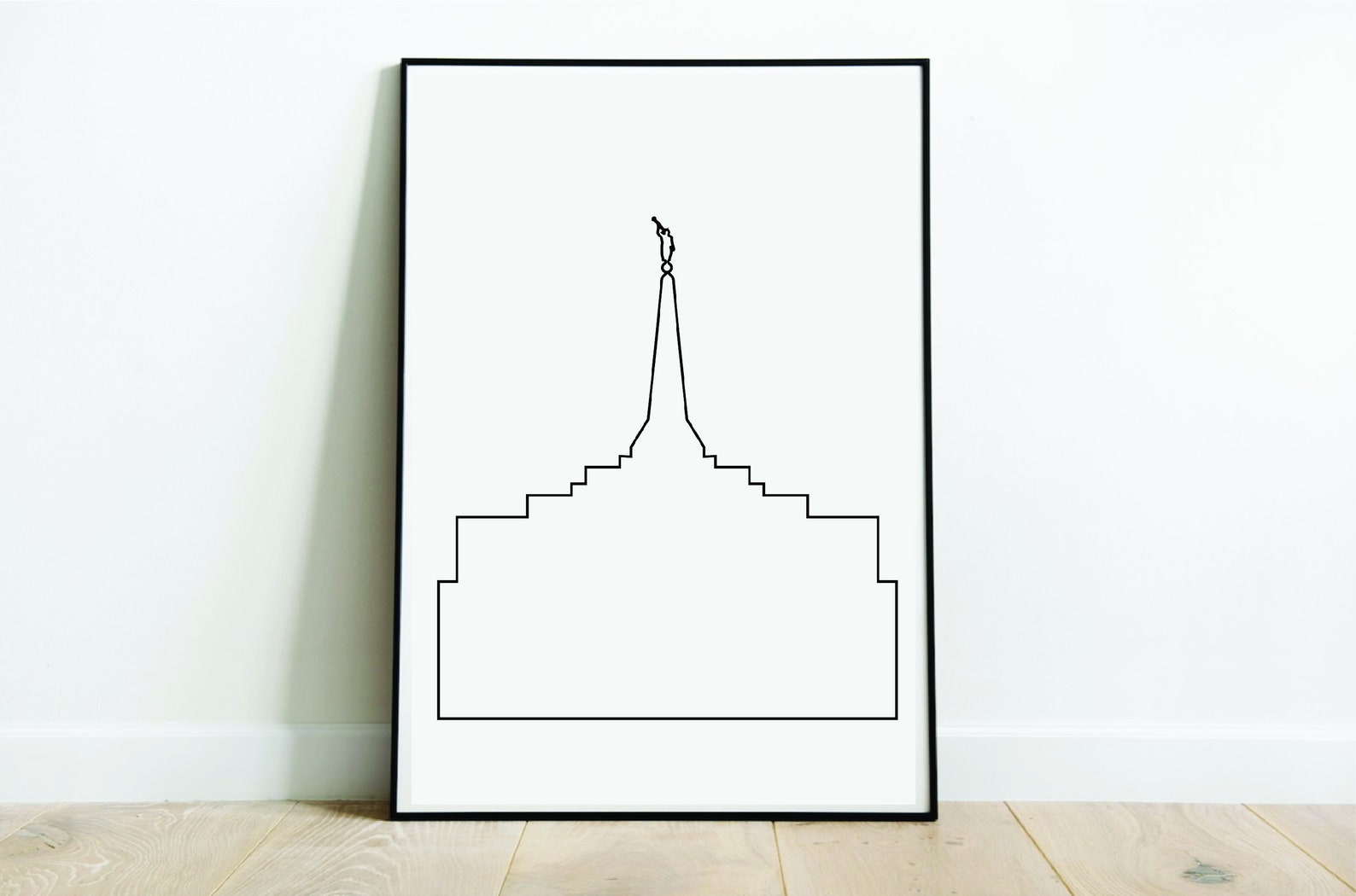 Gilbert LDS Temple Outline, Simple LDS Temple Outline, Digital Download ...