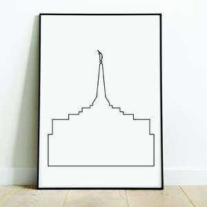 Gilbert LDS Temple Outline, Simple LDS Temple Outline, Digital Download ...