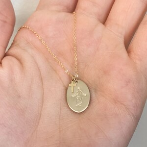 Christus With Small Cross Pendant, Jesus Christ Necklace, Savior ...