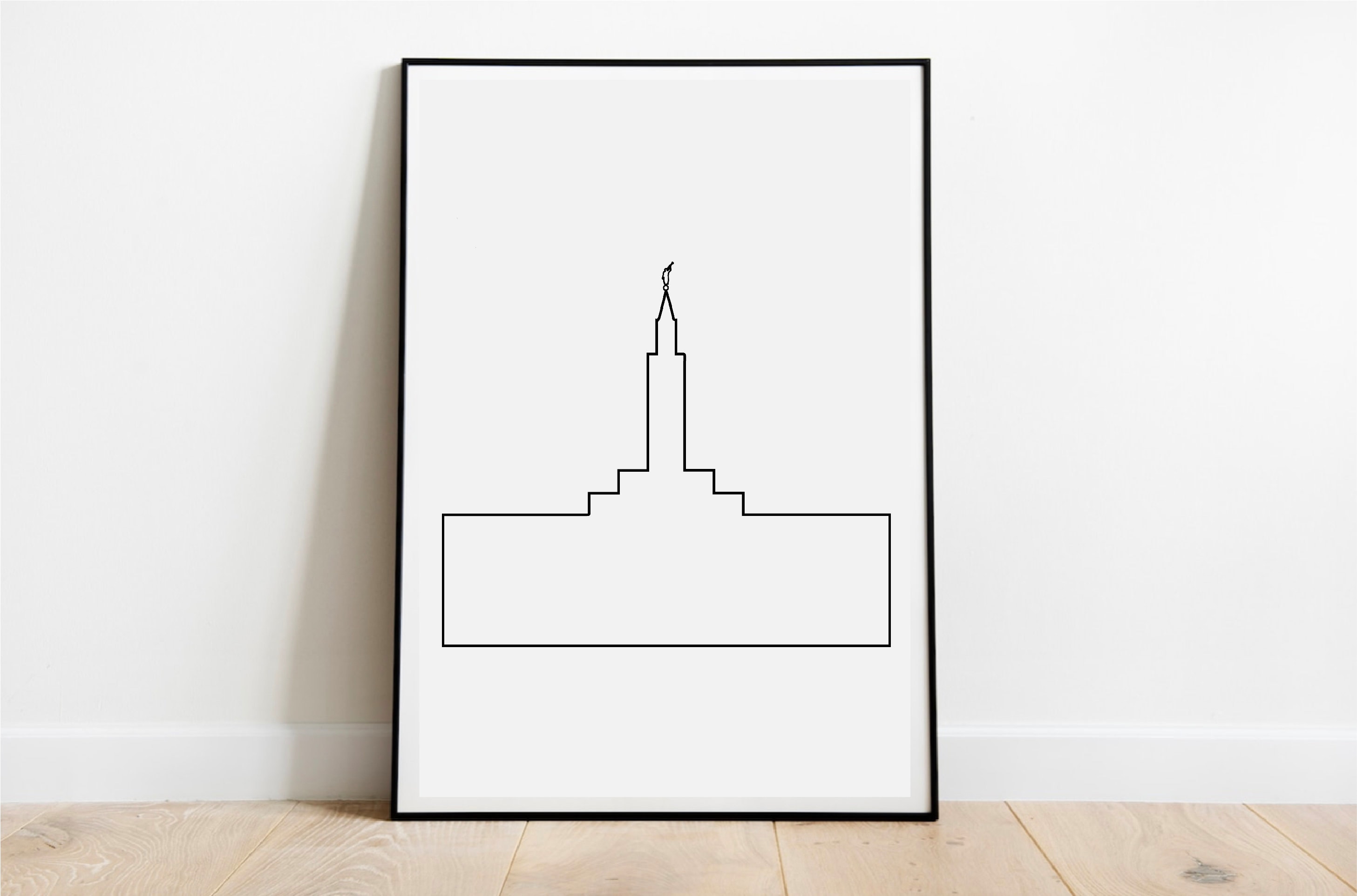 Los Angeles LDS Temple Outline Simple LDS Temple Outline - Etsy