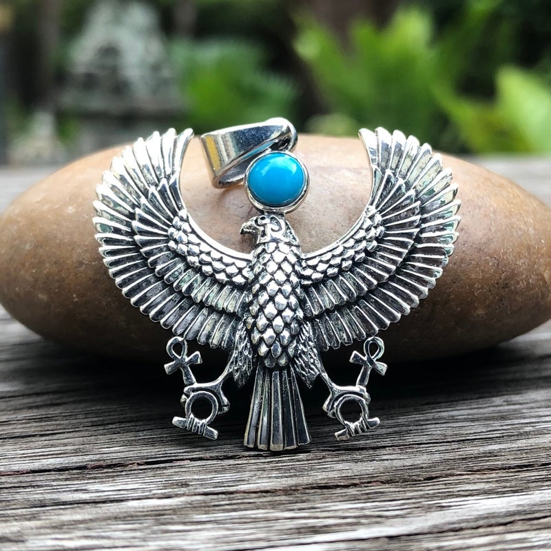 Turquoise Falcon Necklace - Etsy