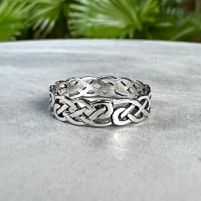 Handcrafted 925 Sterling Silver Celtic Knot Ring Viking Infinity Knot ...