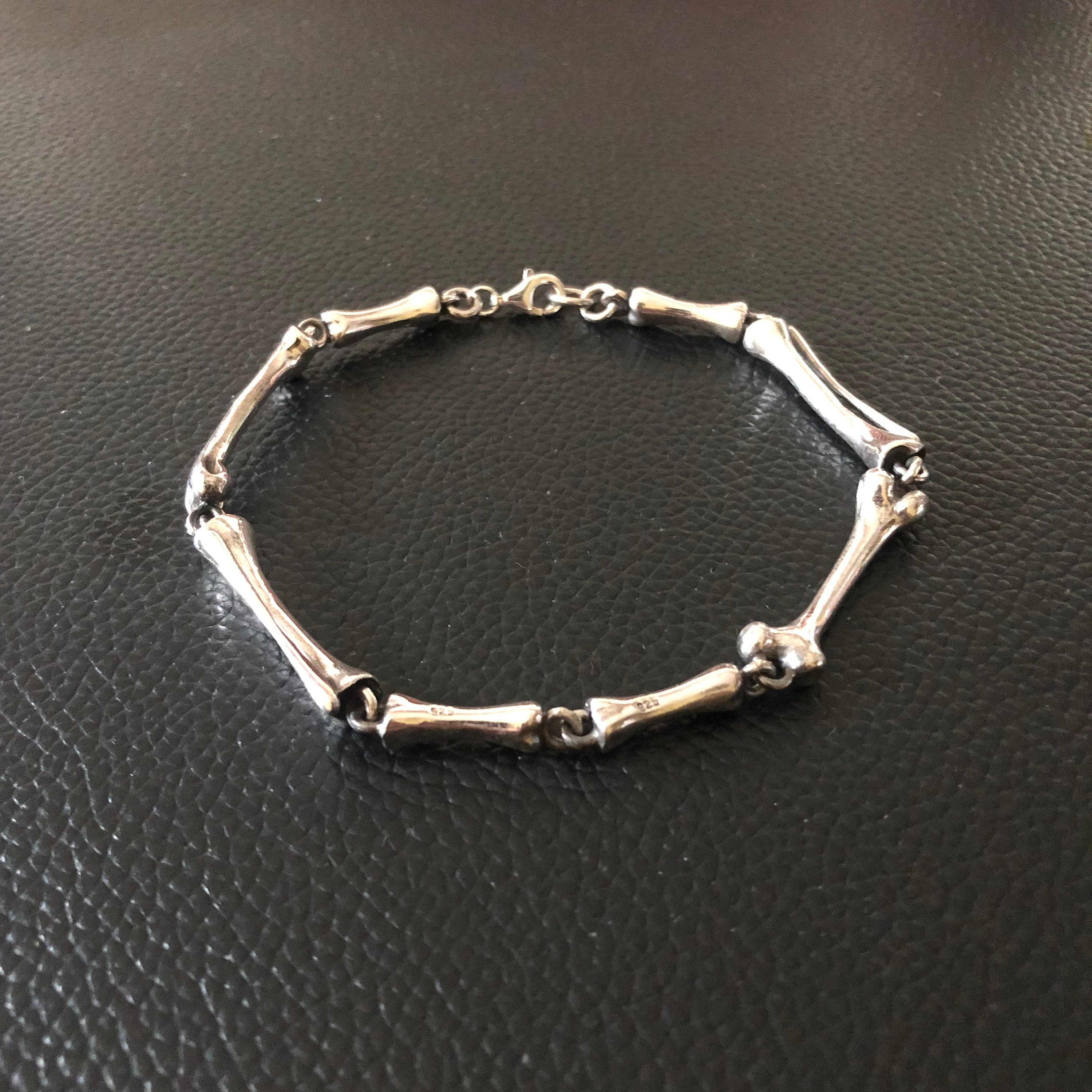 Handcrafted 925 Sterling Silver Bones Skeleton Punk Gothic Chain ...