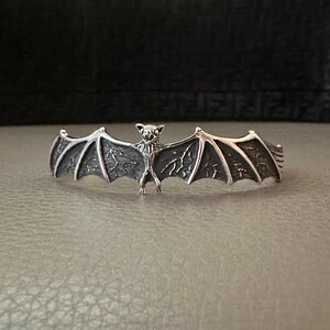 Handcrafted 925 Sterling Silver Bat Bracelet Bat Totem Vampire Animal ...